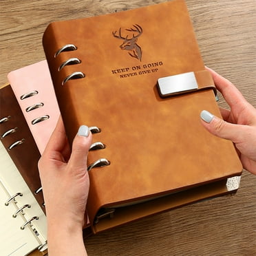 CUWFQ A5 Refillable Binder Notebook, Large Capacity Detachable Loose ...