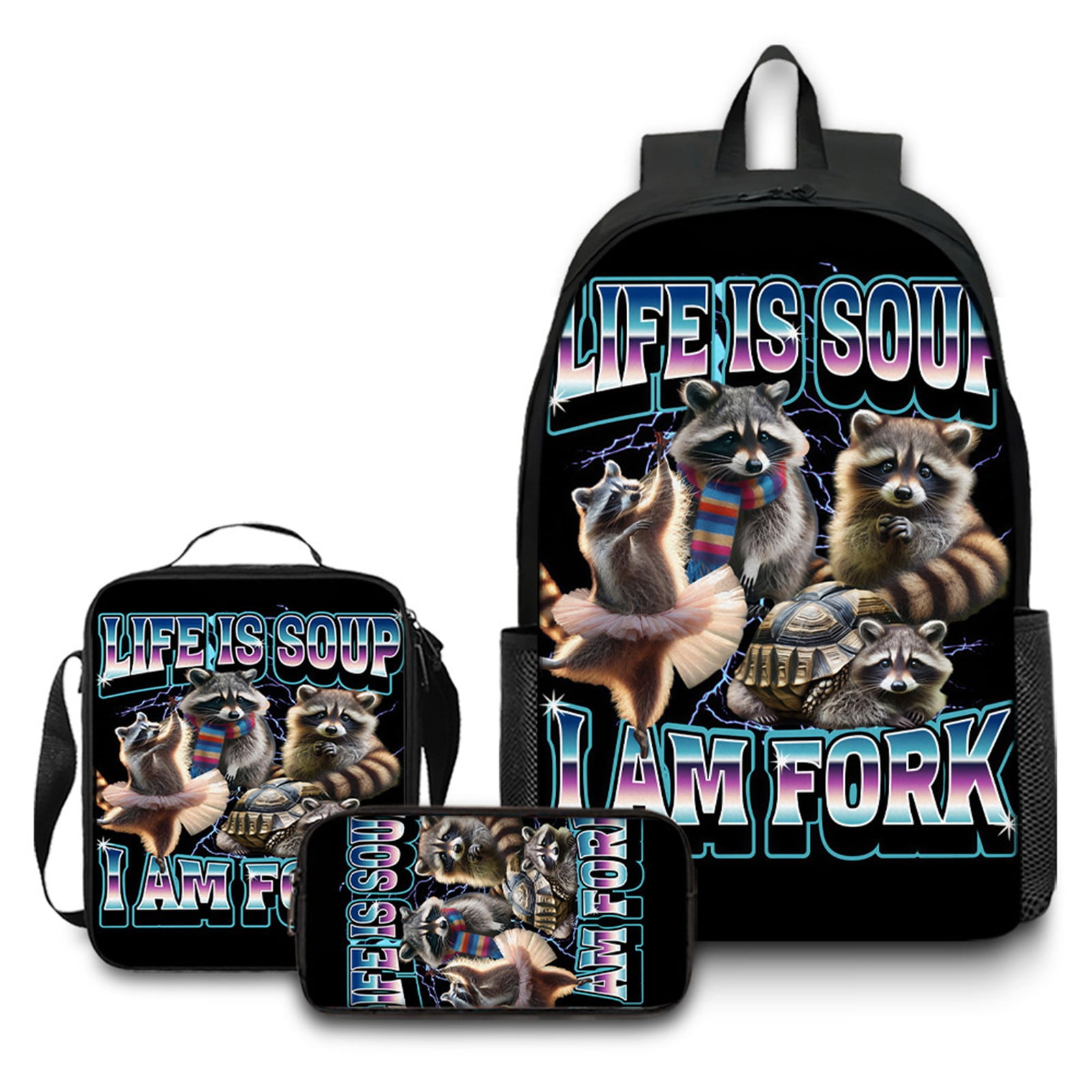 2025 New AI Italian Brainrot School Backpack Set (3pcs) -17 Inch ...