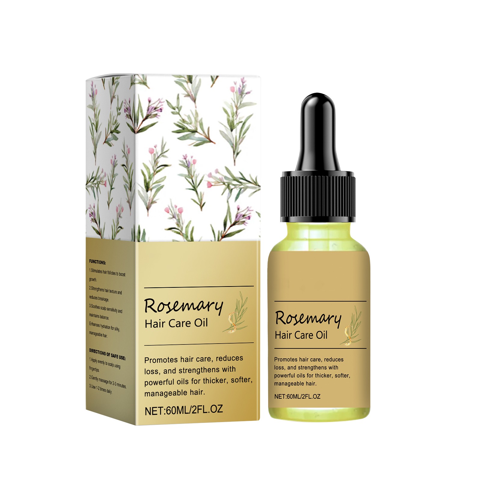 2025 New! ARosemary Hair Oil Improves DryHair, Moisturizes And Fluffs ...