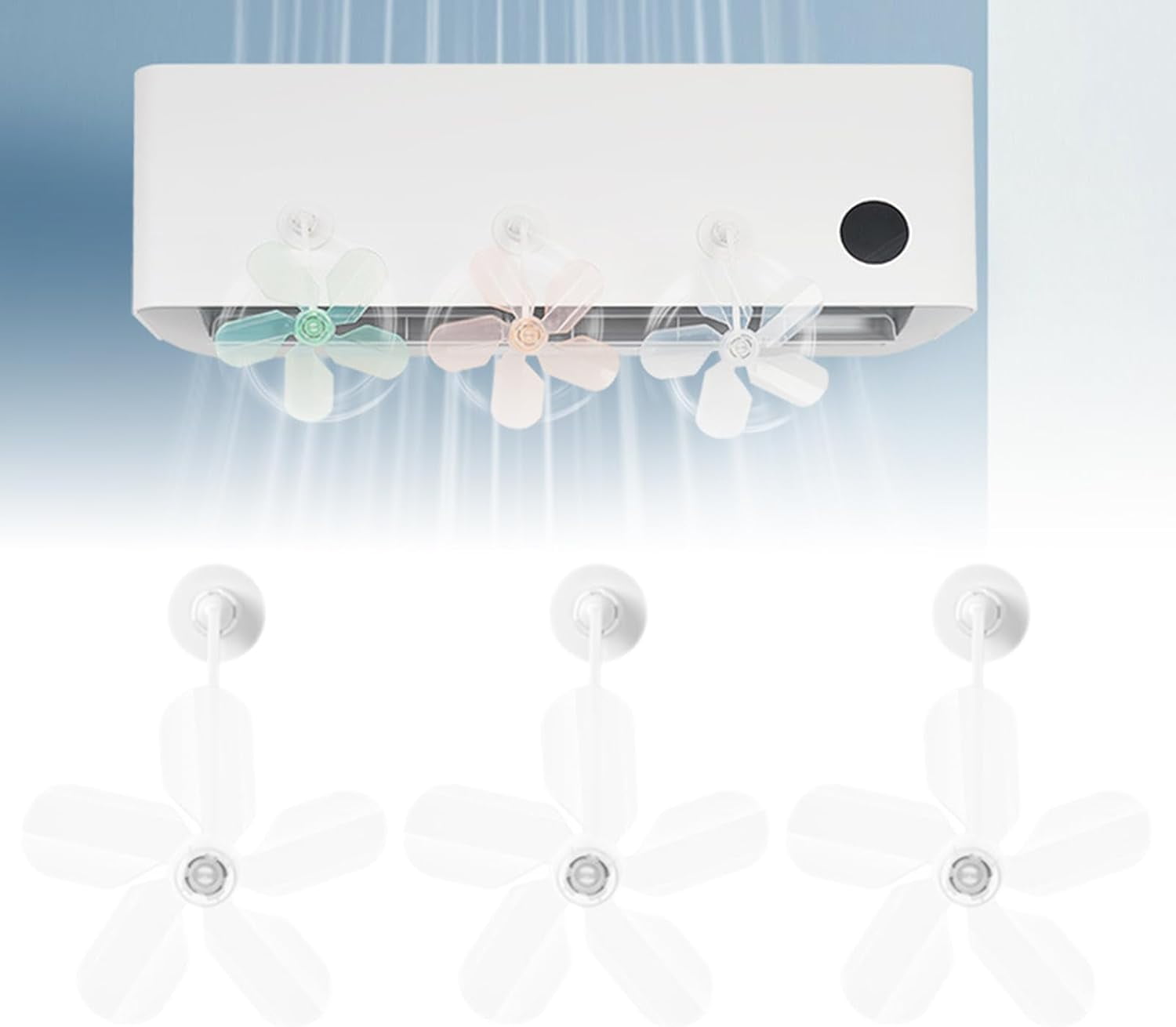 2025 New Air Conditioner Deflector Fan - 3 pcs, Adjustable Magnetic ...