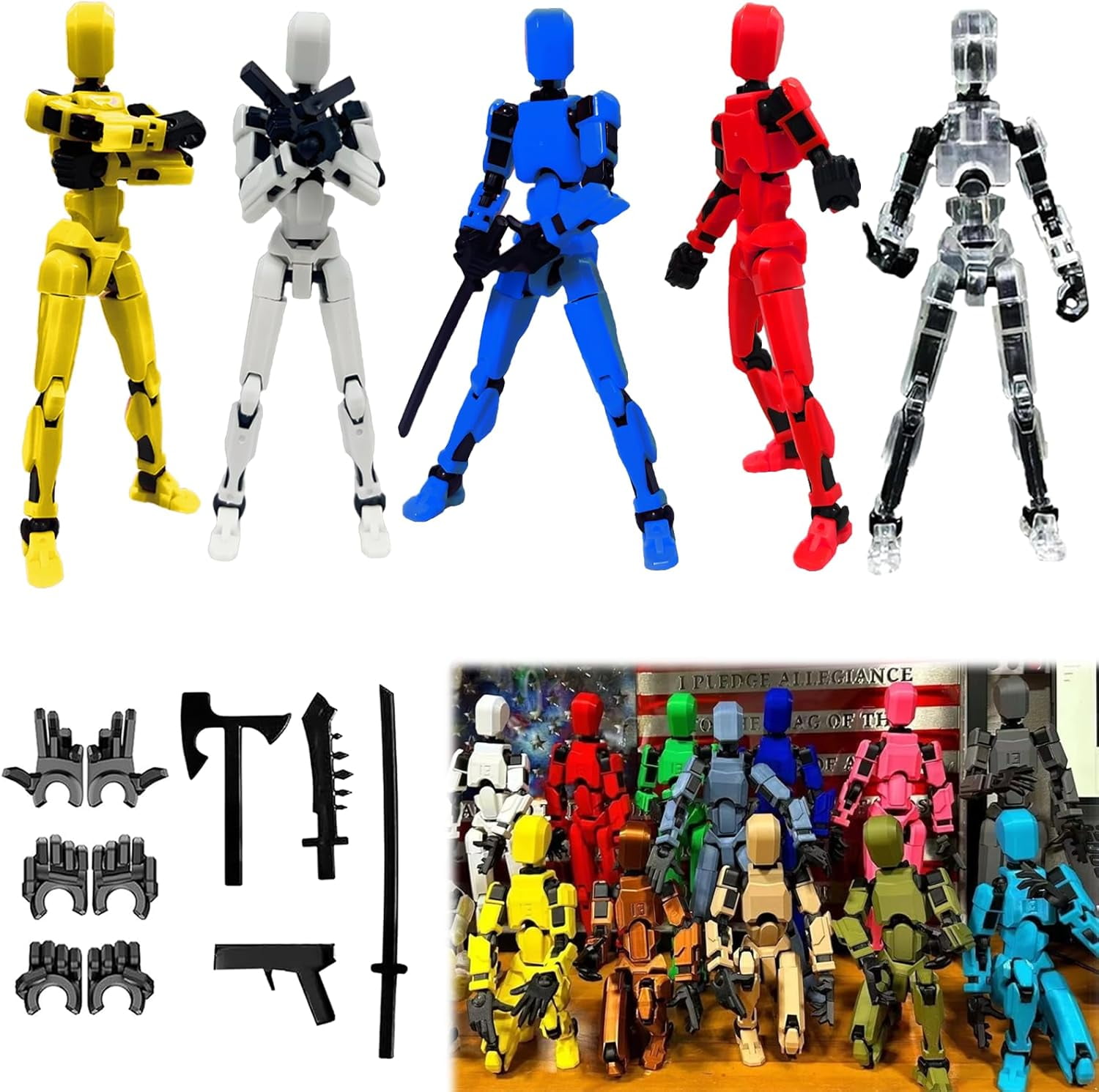 2025 New Assembly Completed-Titan 13 Action Figure,Dummy Robot 13 Action Figure Set,3D Printed ...
