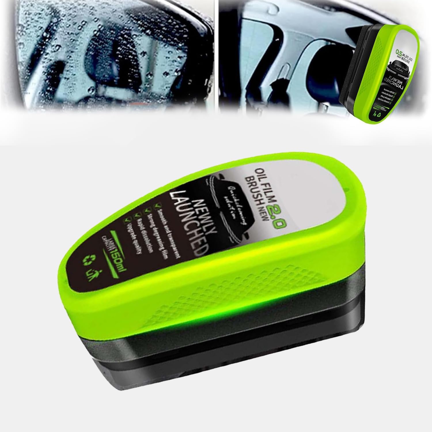 2025 New Automotive Oil Film Cleaning Brush, Clear Vision Glass Cleaner ...