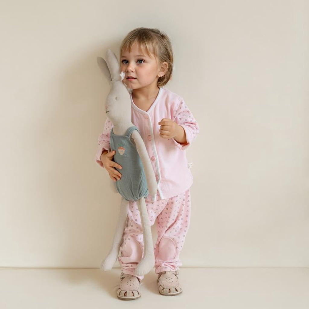 2025 New Baby Plush Toy Comforts Sleeping Cute Rabbit, Bear, Mouse Baby ...