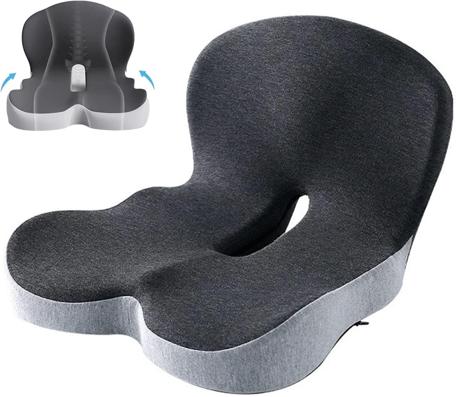 2025 New Back and Seat Cushion Car, Memory Foam L-Shaped Integrated ...
