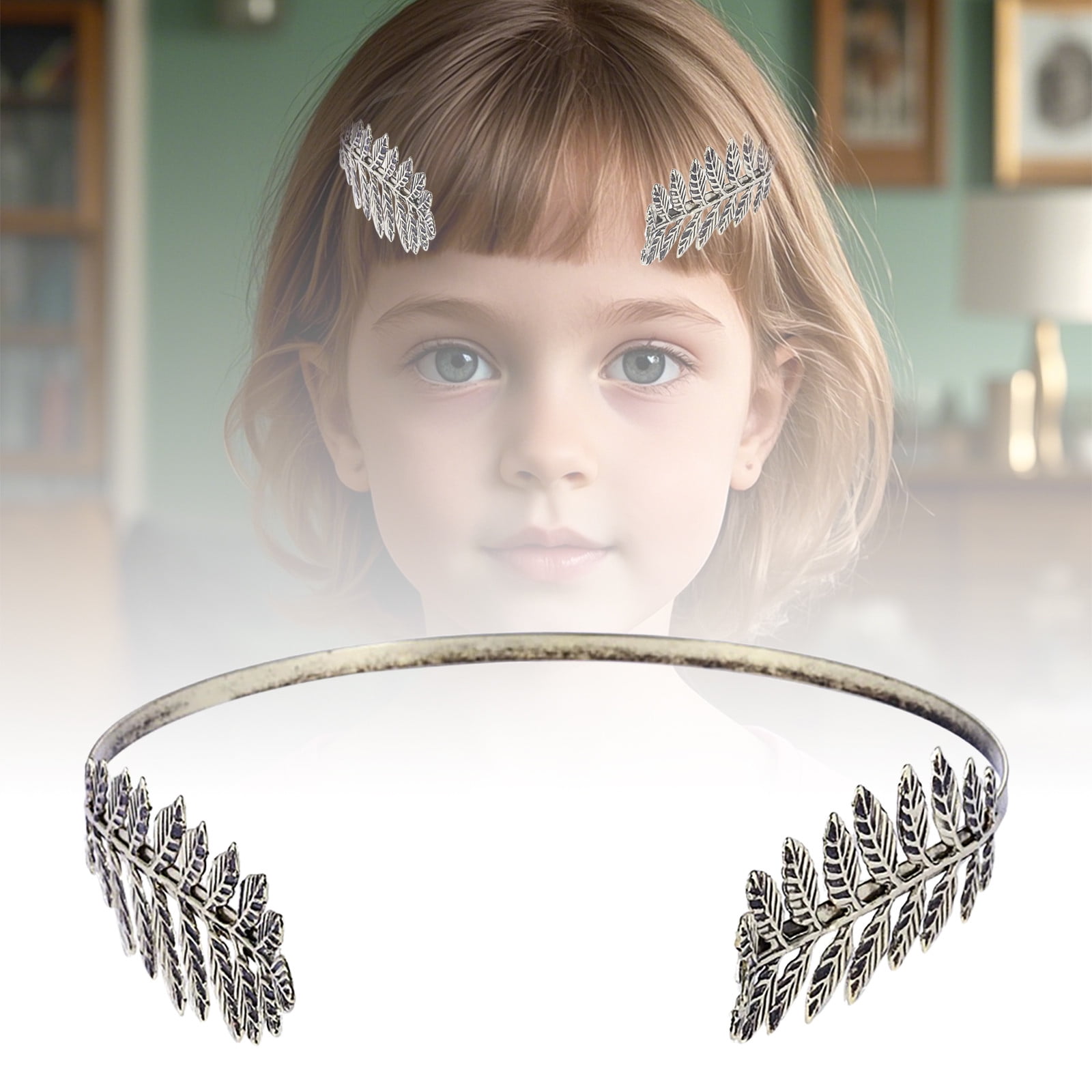 2025 New Back-worn Leaf Metal Headband, Gold Leaf Bridal Wedding ...