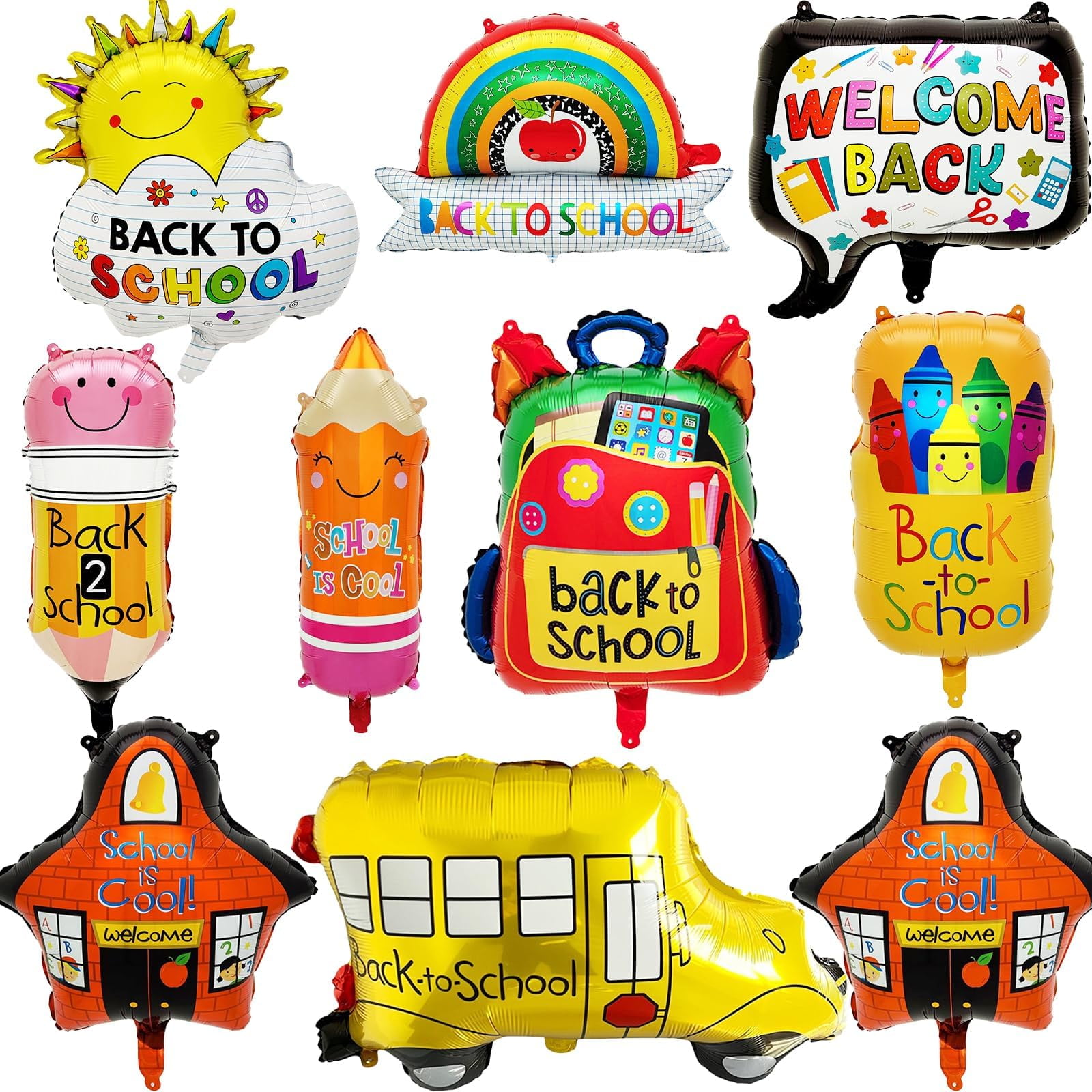 2025 New BackTRDN to School Balloons, Colorful Welcome Back to School ...