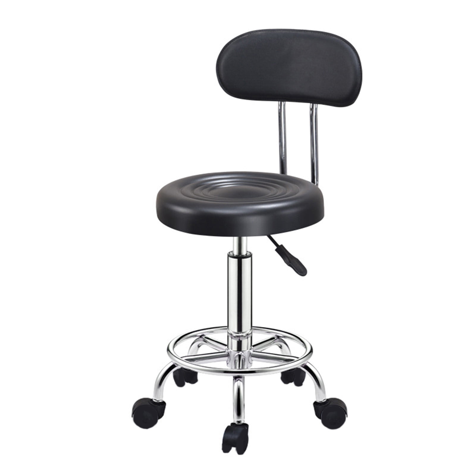 2025 New Bar Stool,Sponge Leather Modern Rolling Stool with Low Back ...