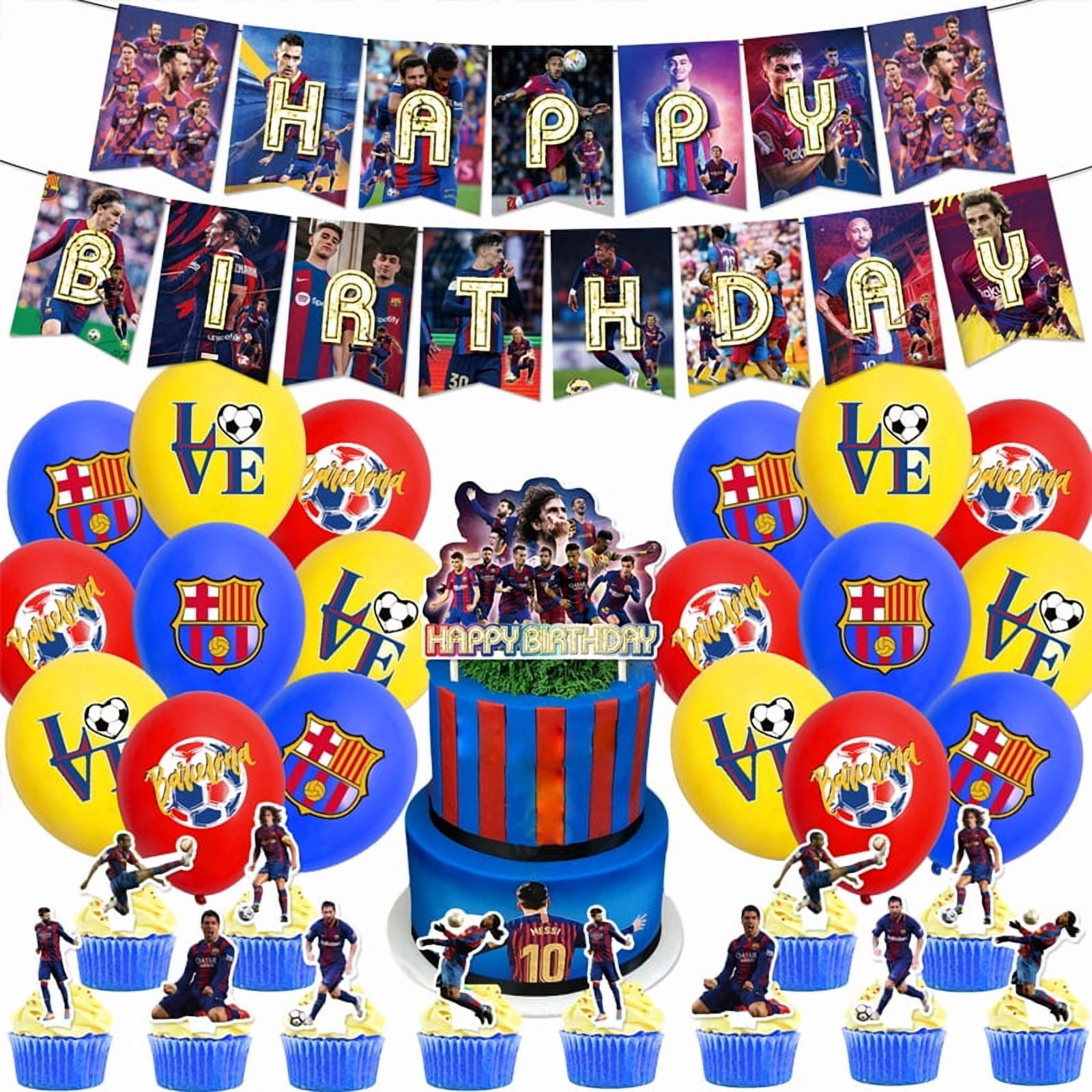 2025 New Barcelona Theme Birthday Party Decorations, Barcelona Fan ...