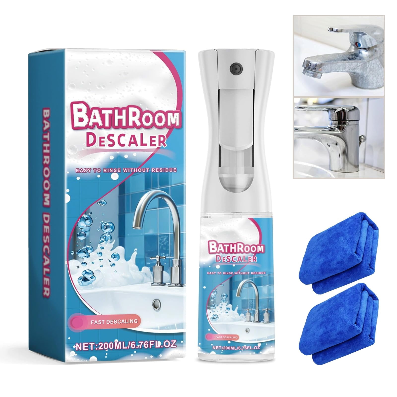 2025 New Bathroom Power Descaler Foam Cleaner, 6.76 Fl Oz Bathroom ...