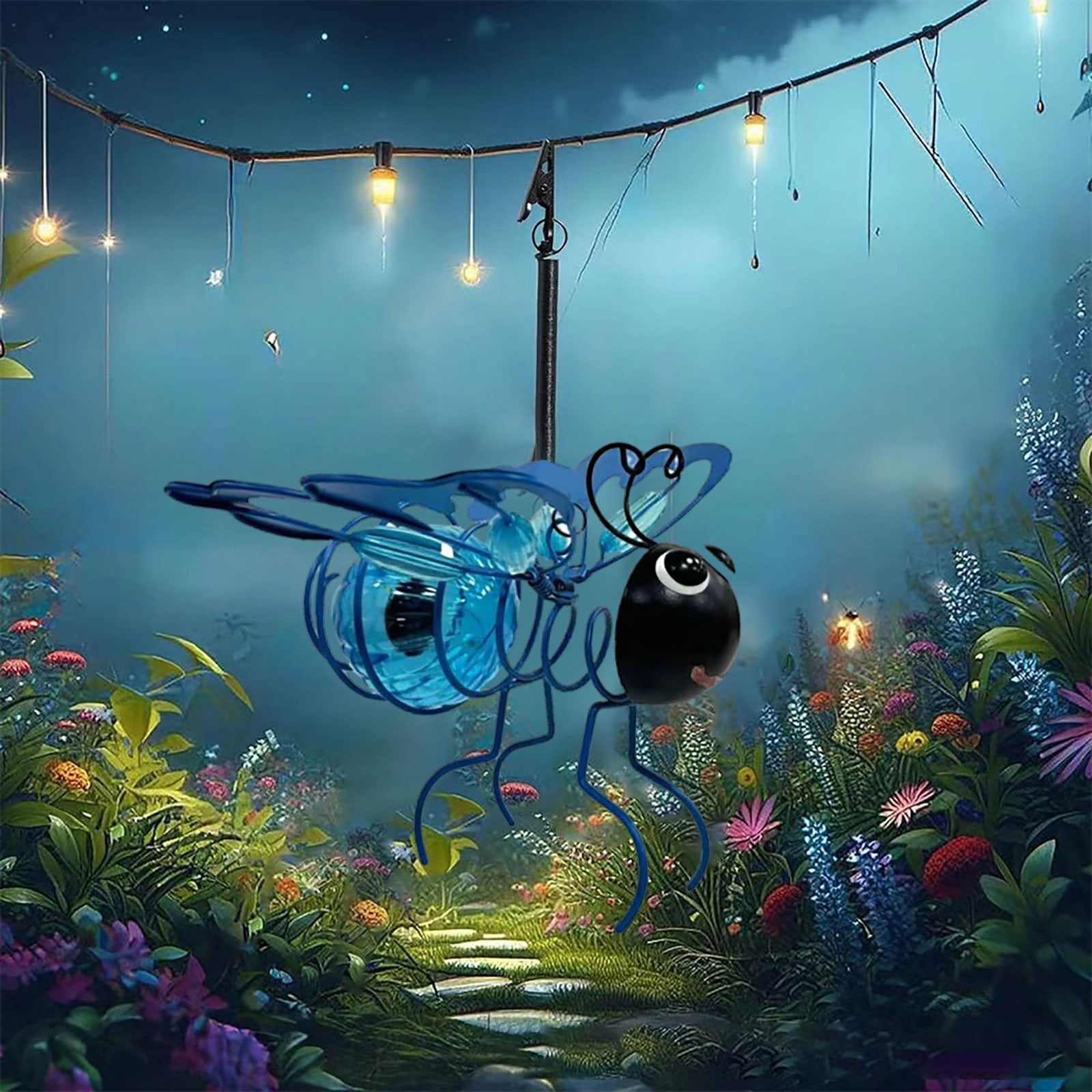 2025 New Bee Solar Lights Outdoor - Hanging Solar Bee Garden Decor ...