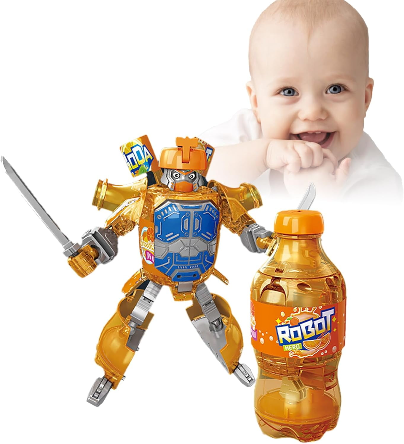 2025 New Beverage Bottles Transformer Robot Toys, Soda Can Transforming ...