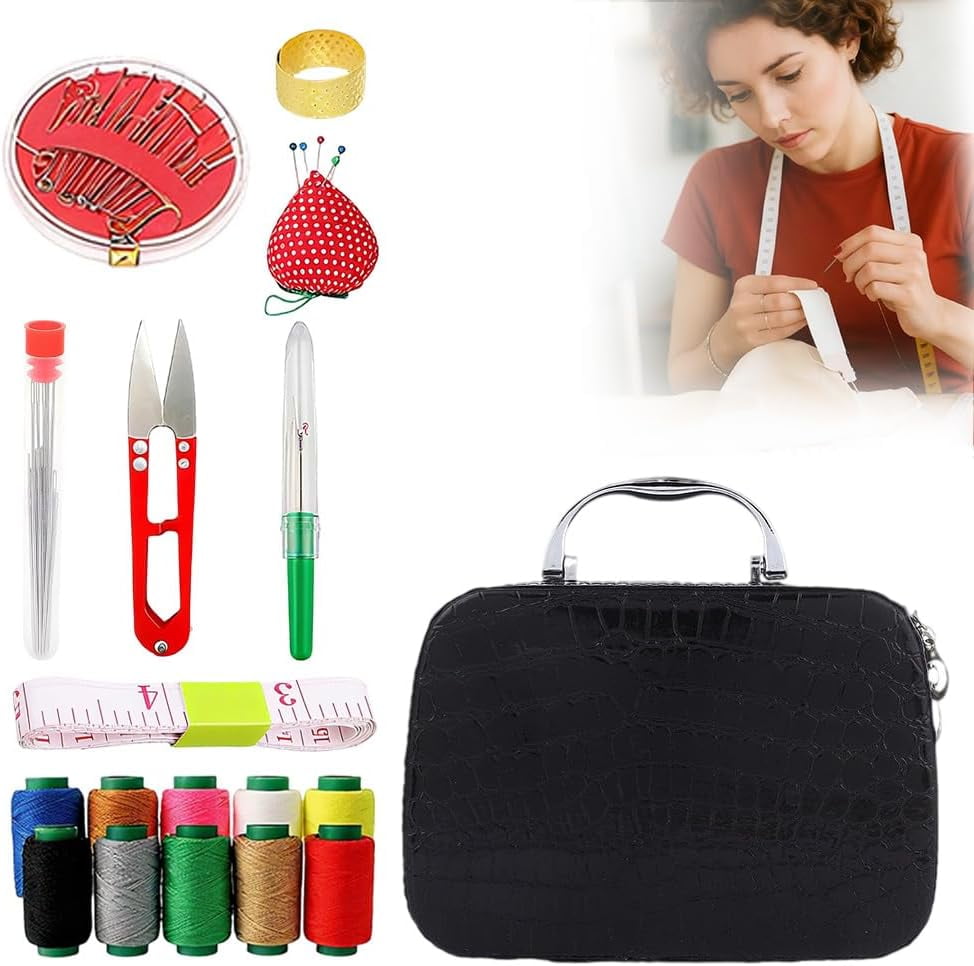 2025 New Big Eye Steel Needles Set, Sewing Kit Storage Box DIY ...