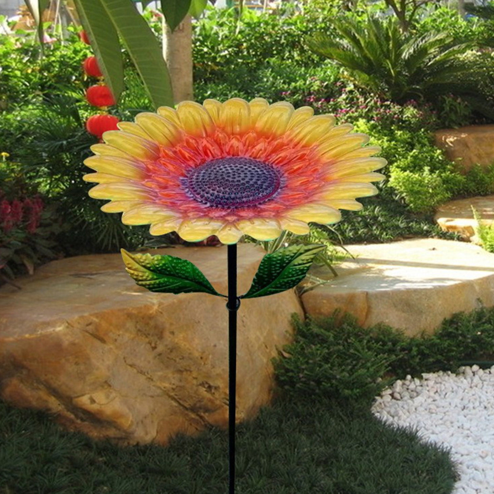 2025 New Bird Bath for Outside,Sunflower Standing Bird Feeder Outdoor ...
