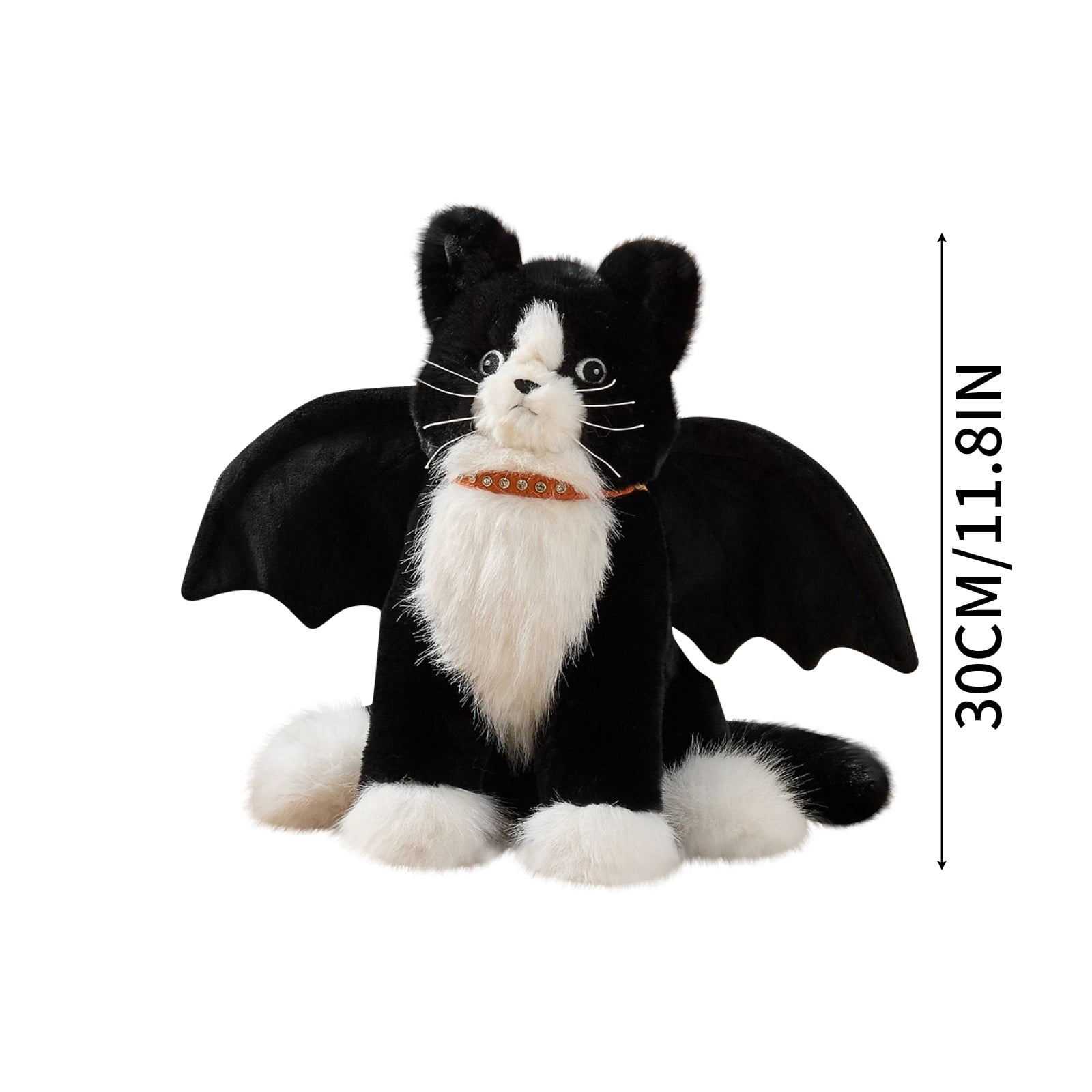 2025 New Boo the Bat Wing Cat Shaped Pillow 11.8 In Plush Toy Super ...