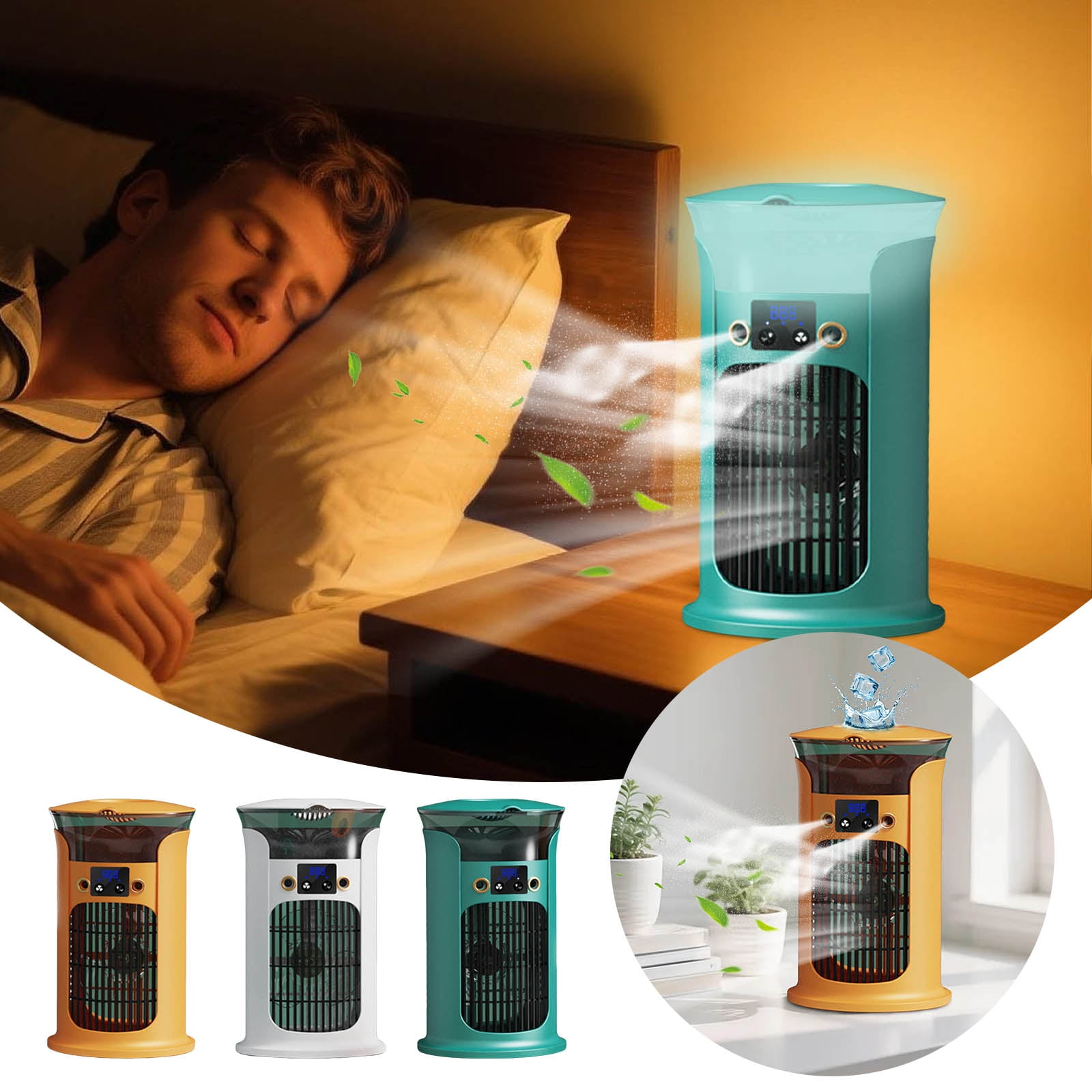 2025 New Breeze Box Air Conditioner, with 380ml Water Tank, 30dB ...