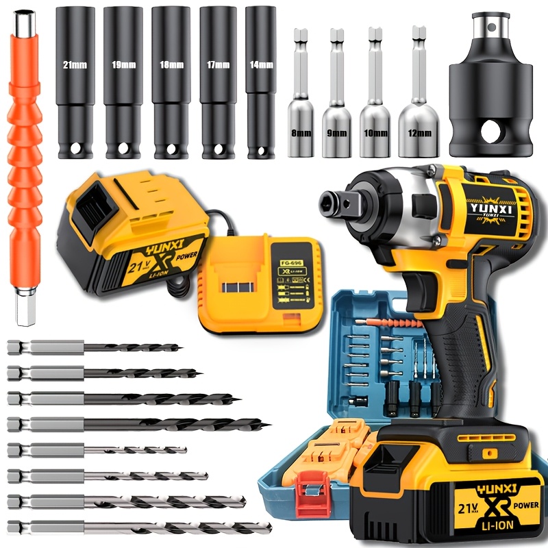 2025 New Brushless Lithium-Ion Wrench, Wireless Wrench, Rechargeable ...