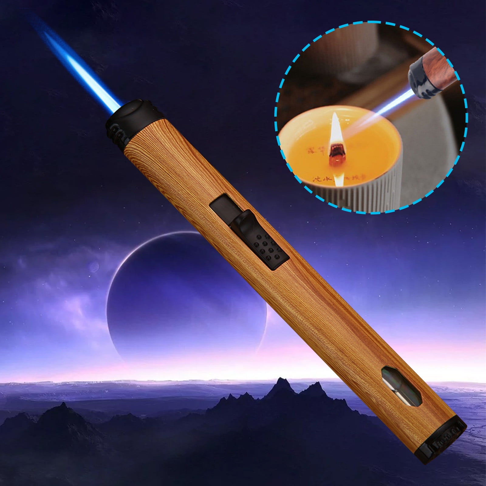 2025 New Camping Outdoor Windproof Straight Flame Lighter,360°Inverted ...