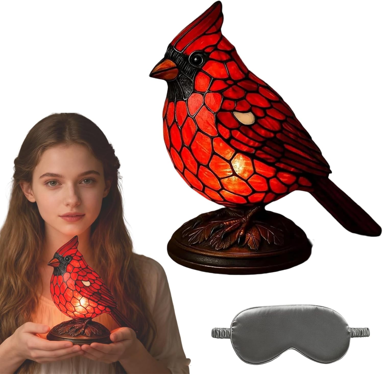 2025 New Cardinal Lamp, Cardinal Lamp Stained Glass, Cardinal Bird ...