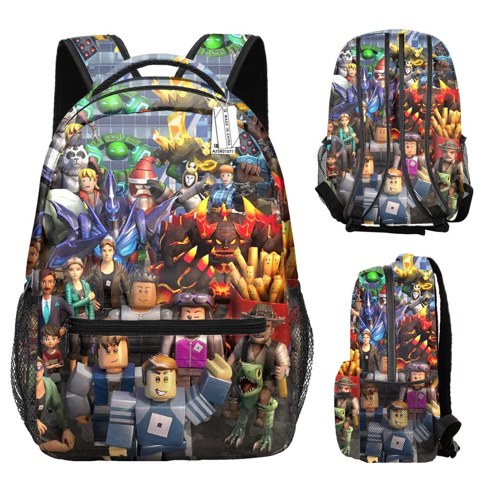 2025 New Cartoon Roblox Student Backpack Creative Print Double Shoulder ...