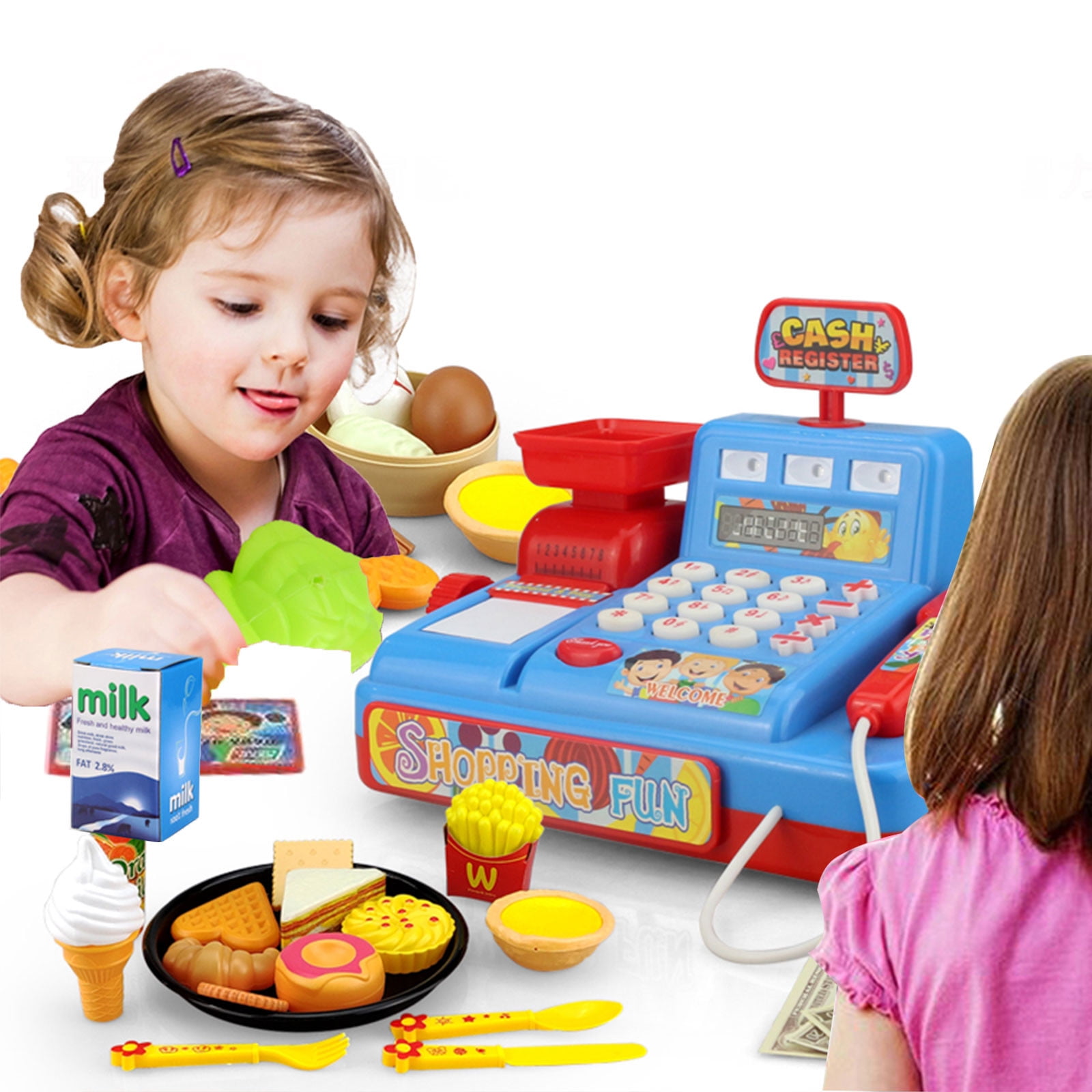 2025 New Cashier Toy Cash Register Playset | Pretend Play Set for Kids ...