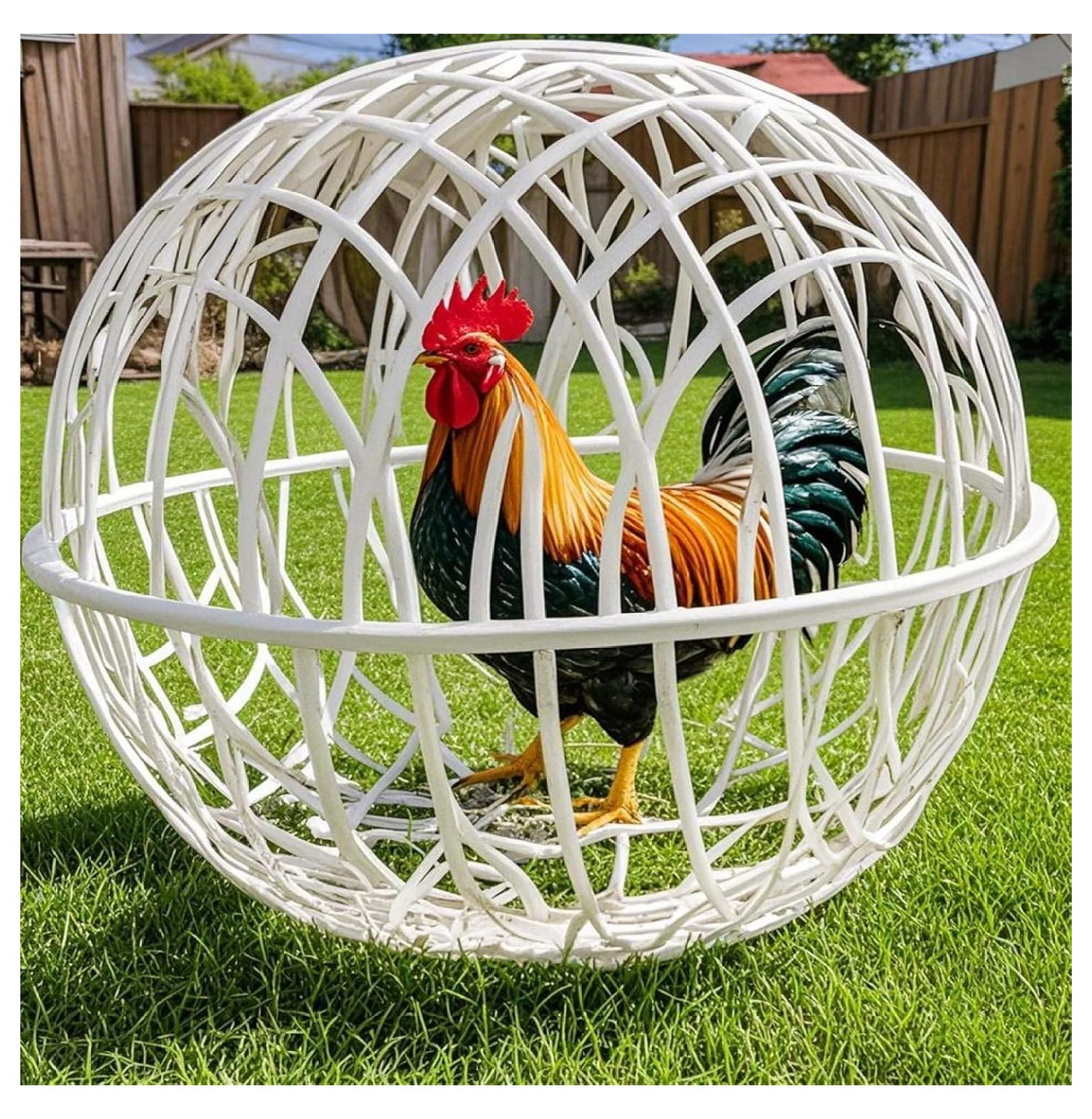 2025 New Chicken Coop Circular PVC Cage, 3Pack Outdoor Rollable Round ...