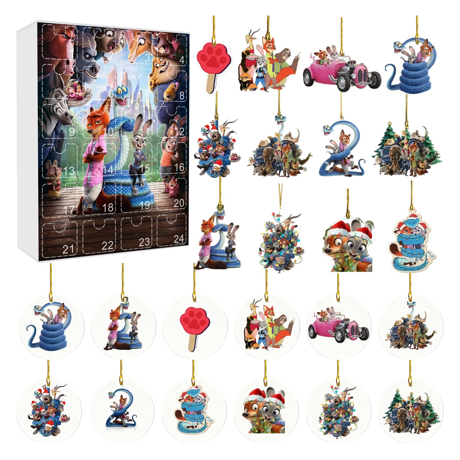 2025 New Christmas Advent Calendar - Zootopia 2 Series Countdown ...