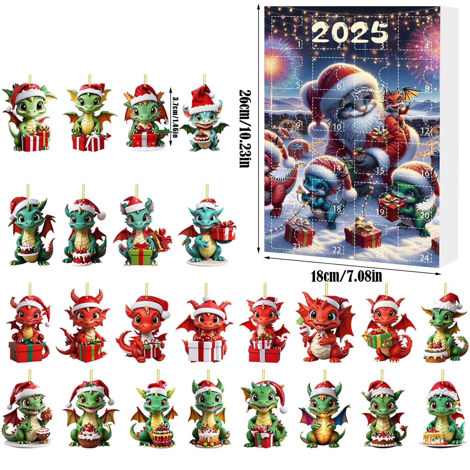 2025 New Christmas Countdown Advent Calendar with 24 Days Surprise ...