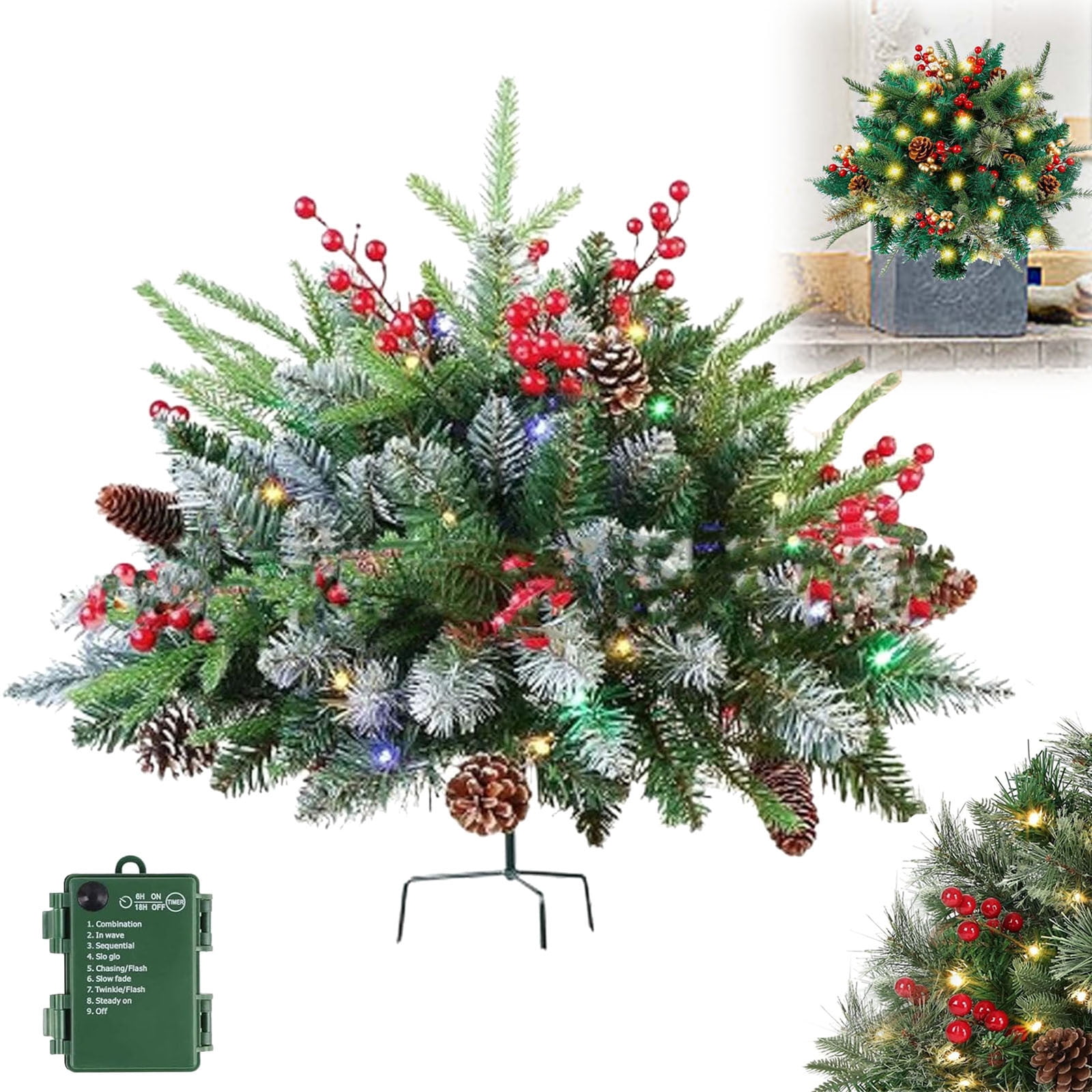 2025 New Christmas Planter Filler Outdoor, Holiday Planter Fillers ...