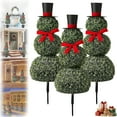 2025 New Christmas Snowman Topiary Outdoor, 31.5in Artificial Snowman ...