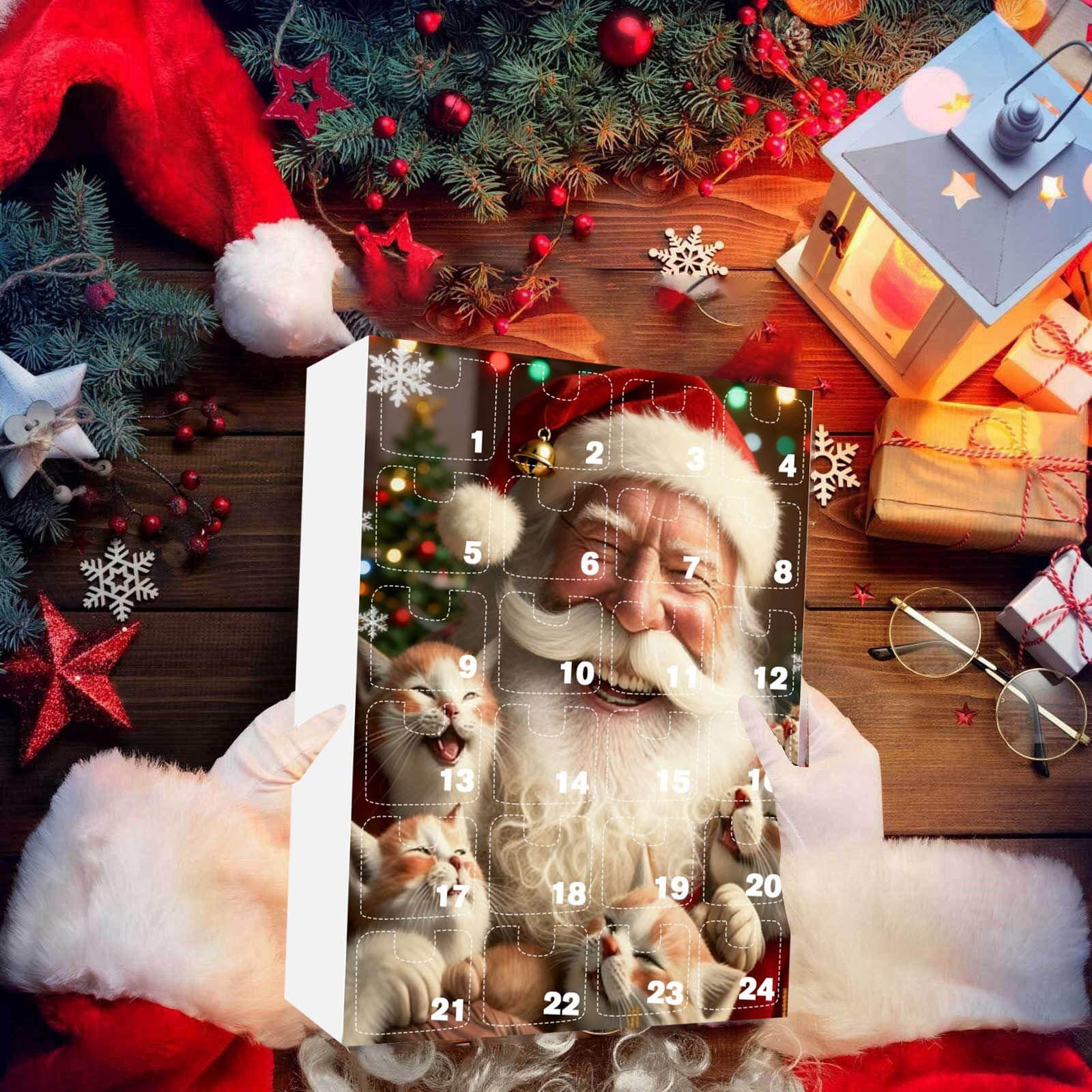 2025 New Christmas Teacup Dog 2D Flat Model Pendant Countdown Calendar ...