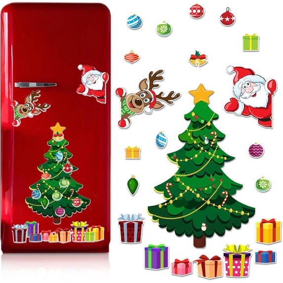 2025 New Christmas Themed Magnetic Sticker,Magnetic Christmas Tree for ...