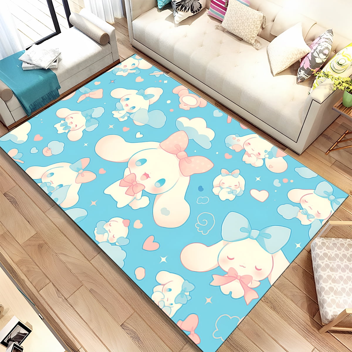 2025 New Cinnamoroll Pompompurin Sanrio Cartoon Carpet Rug for Bedroom ...