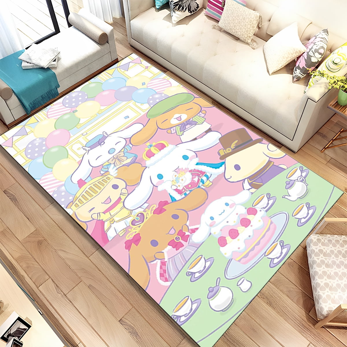2025 New Cinnamoroll Pompompurin Sanrio Cartoon Carpet Rug for Bedroom ...