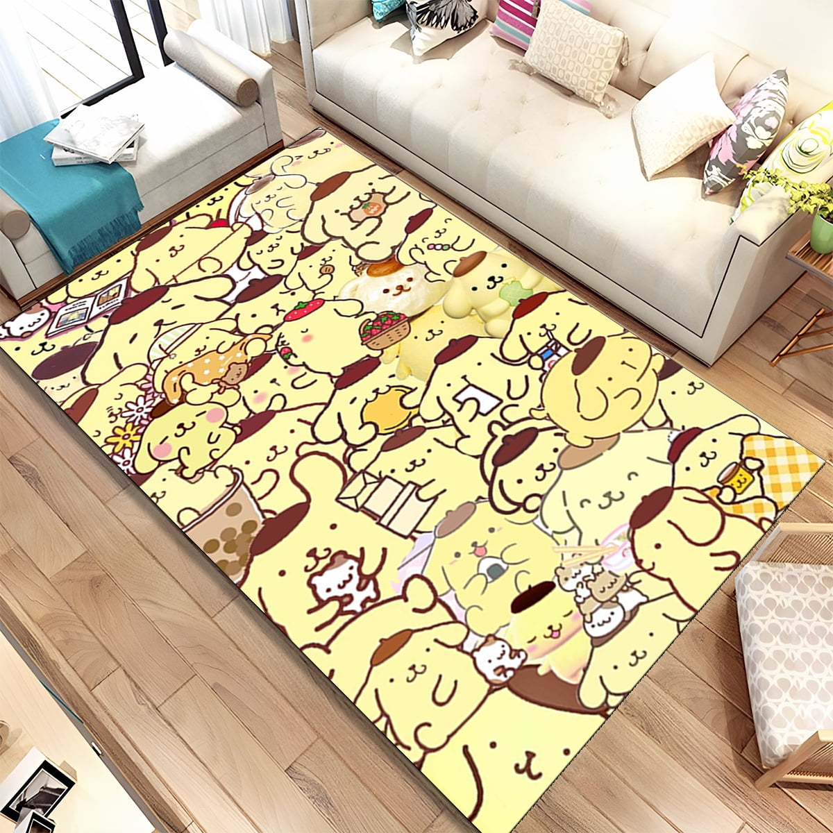 2025 New Cinnamoroll Pompompurin Sanrio Cartoon Carpet Rug for Bedroom ...