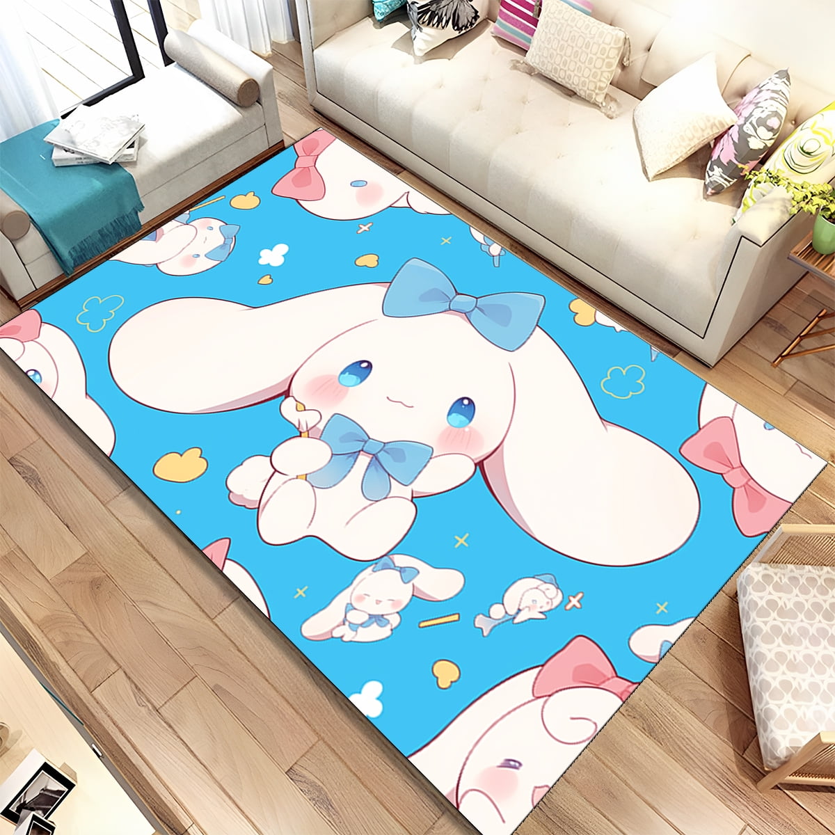 2025 New Cinnamoroll Pompompurin Sanrio Cartoon Carpet Rug for Bedroom ...