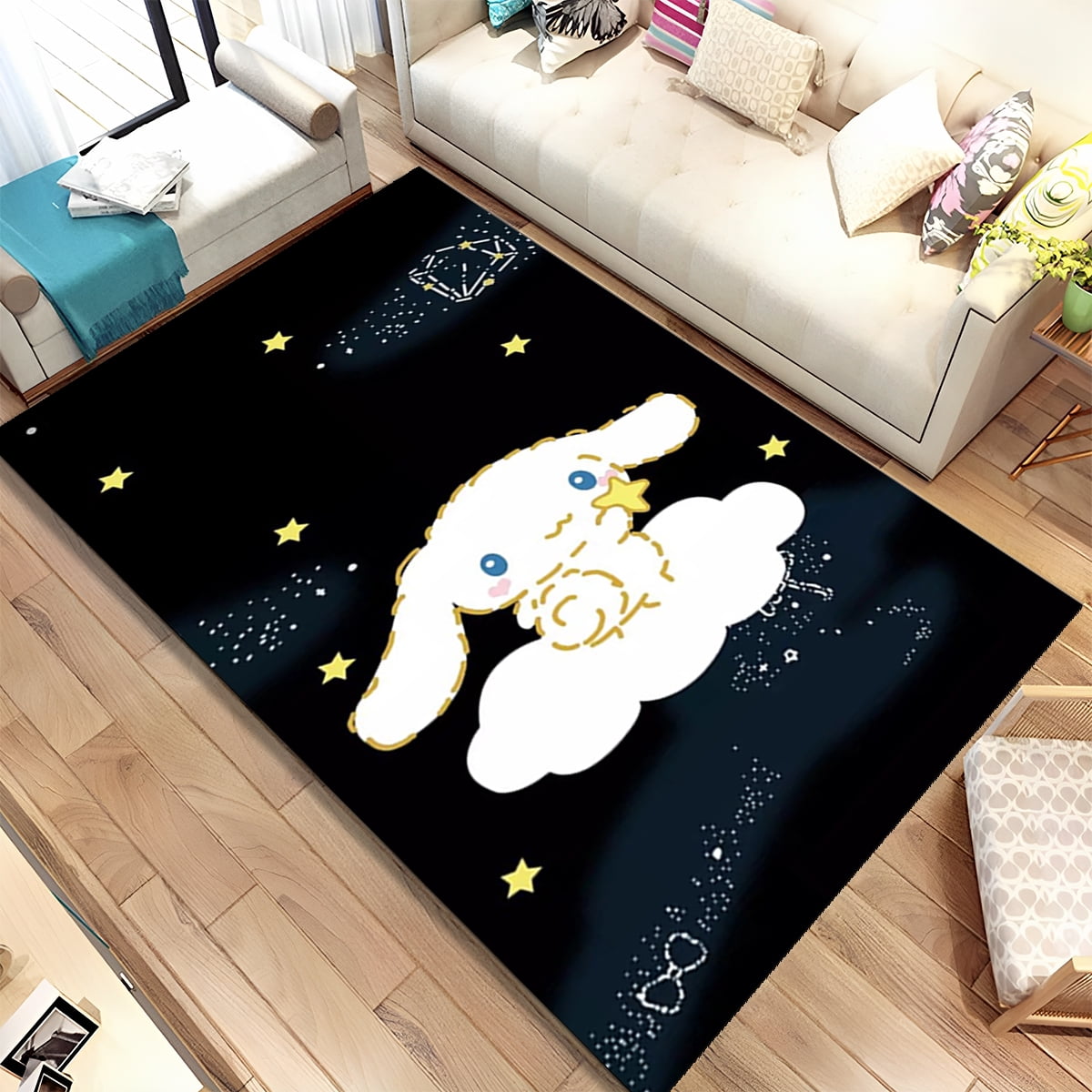 2025 New Cinnamoroll Pompompurin Sanrio Cartoon Carpet Rug for Bedroom ...