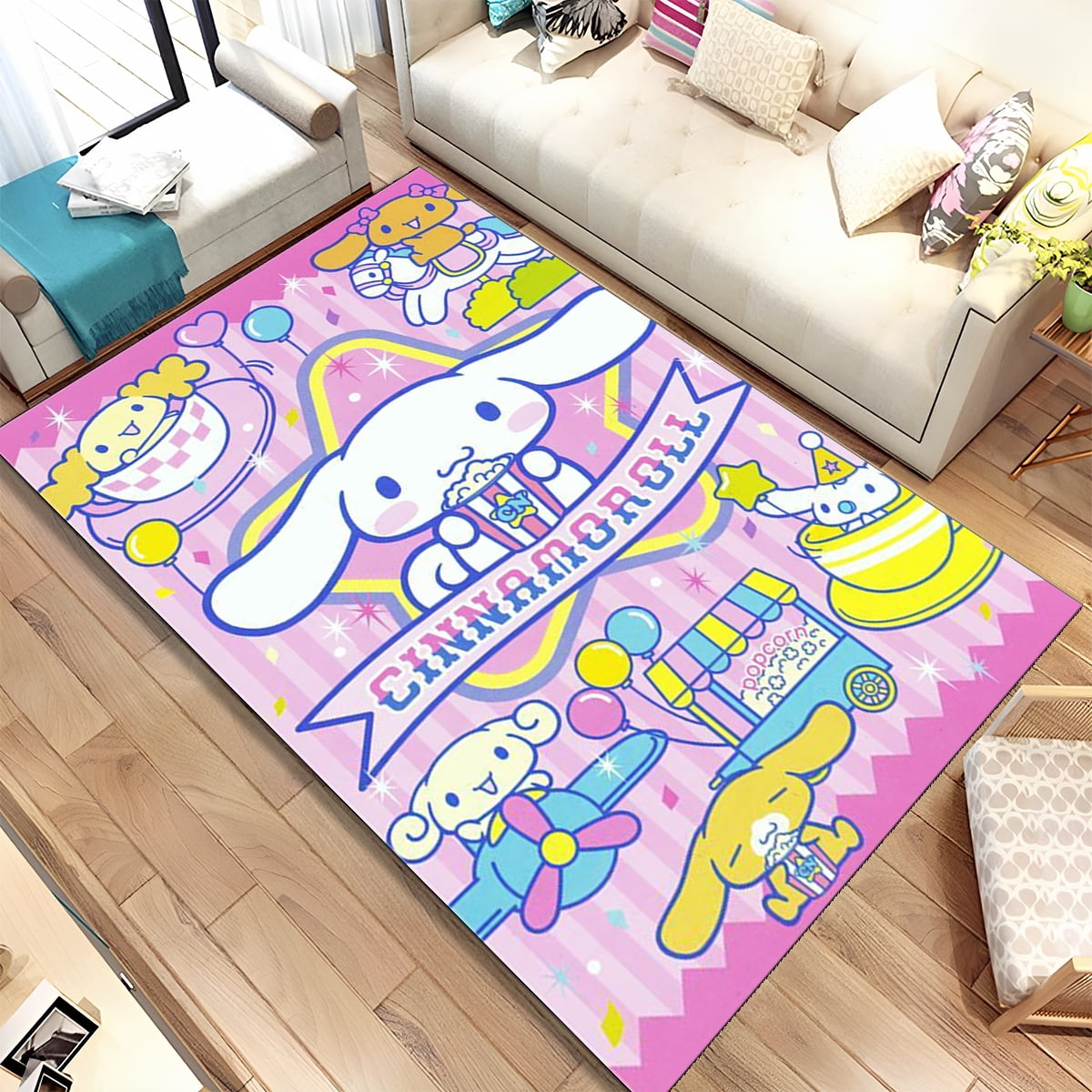 2025 New Cinnamoroll Pompompurin Sanrio Cartoon Carpet Rug for Bedroom ...