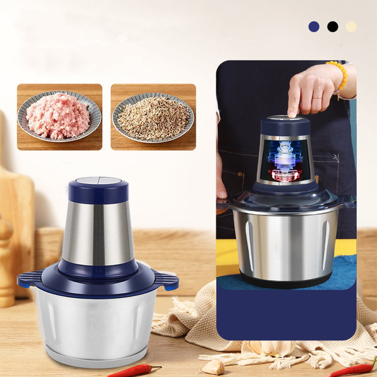 2025 New Clearance 110V US Standard Meat Grinder 2L Household Stainless ...