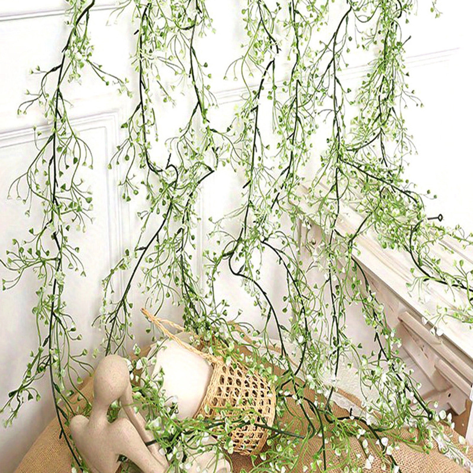 2025 New Clearance 2PC Artificial Plastic Simulation Green Plants ...