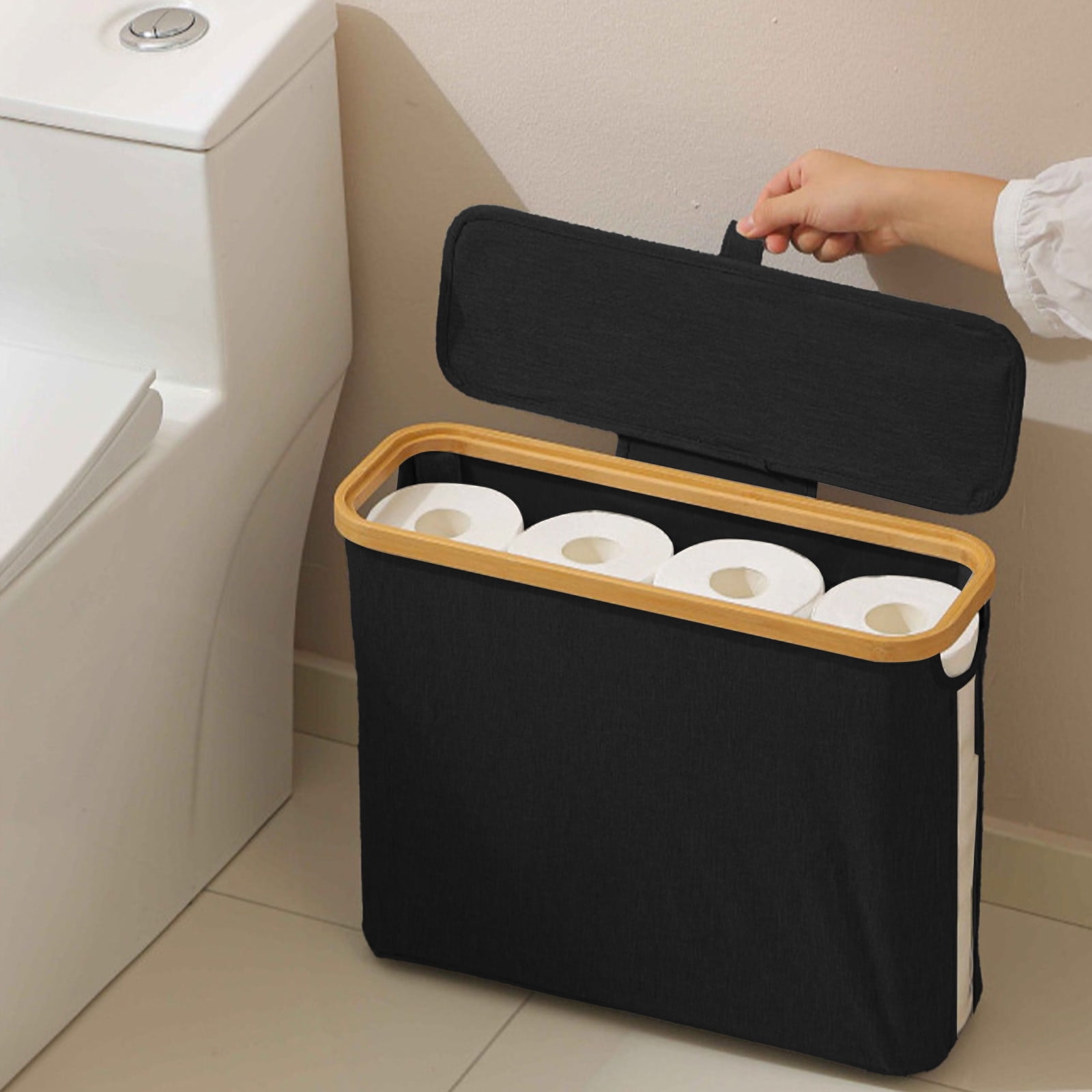 2025 New Clearance Transparent Toilet Paper Roll Storage Basket Toilet ...