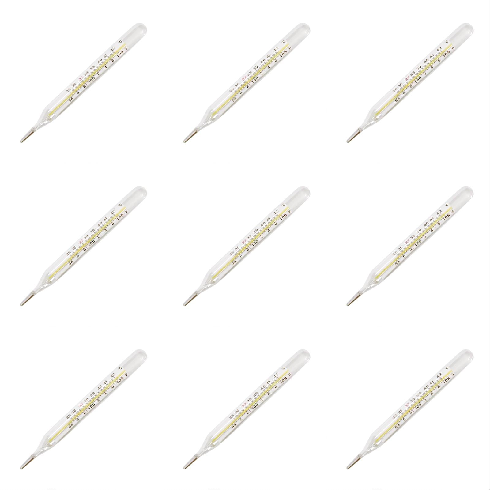 2025 New Clinical Glass Thermometer for Underarm, 12PCS Classic Non ...