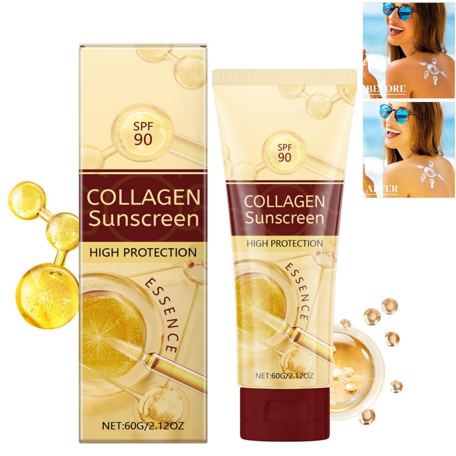 2025 New Collagen Sunscreen Sundays 50+ Glow Sunscreen Daily Hydrating ...