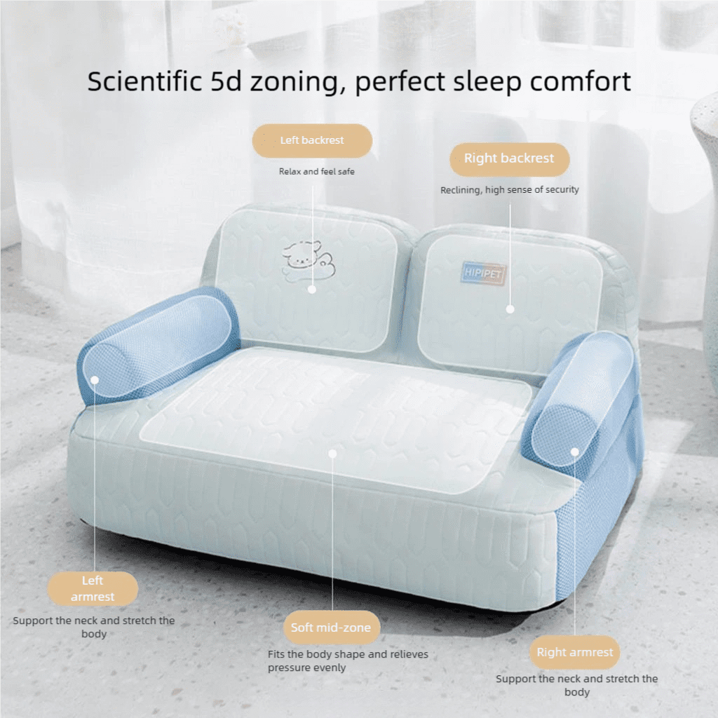 2025 New Cooling Pet Sofa Bed with Natural Latex | Washable, Breathable ...