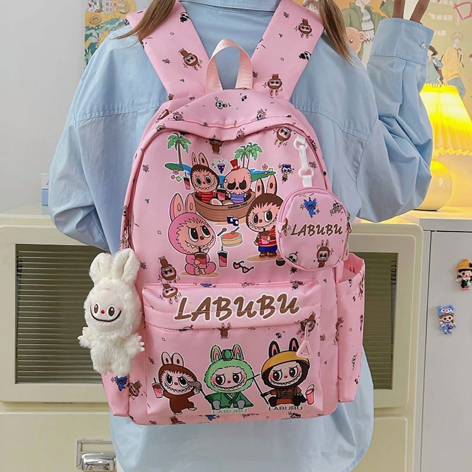 2025 New Cute Cartoon Bubu Print Backpack Lightweight Cute Large ...