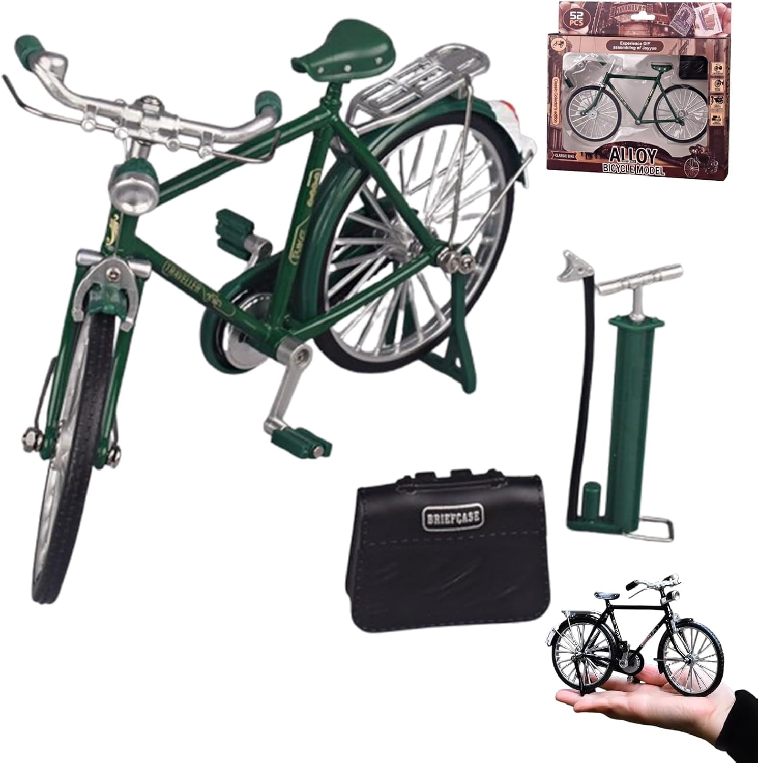 2025 New DIY Bicycle Model Scale,1:10 Simulation Retro Bicycle Model ...