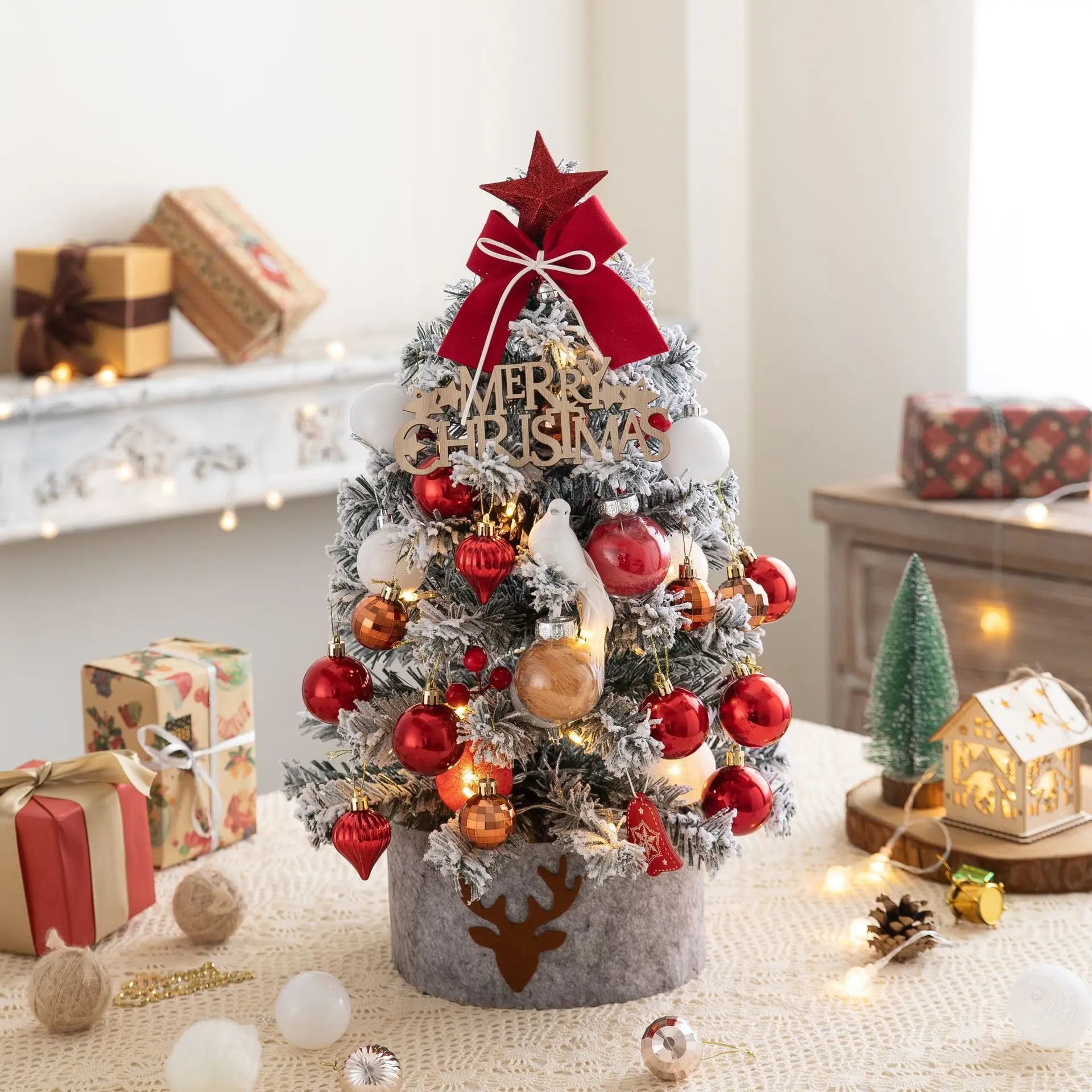 2025 New DIY Christmas Tree Mini Christmas Tree Set 45-60cm Tabletop ...