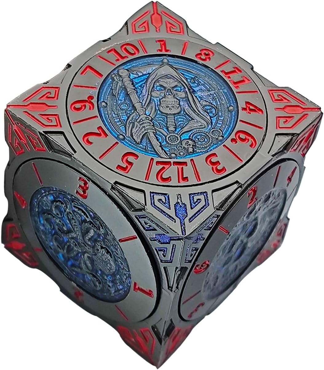 2025 New DND Spinner Dice, 7-in-1 Metal Dice Set with 3D Relief for ...