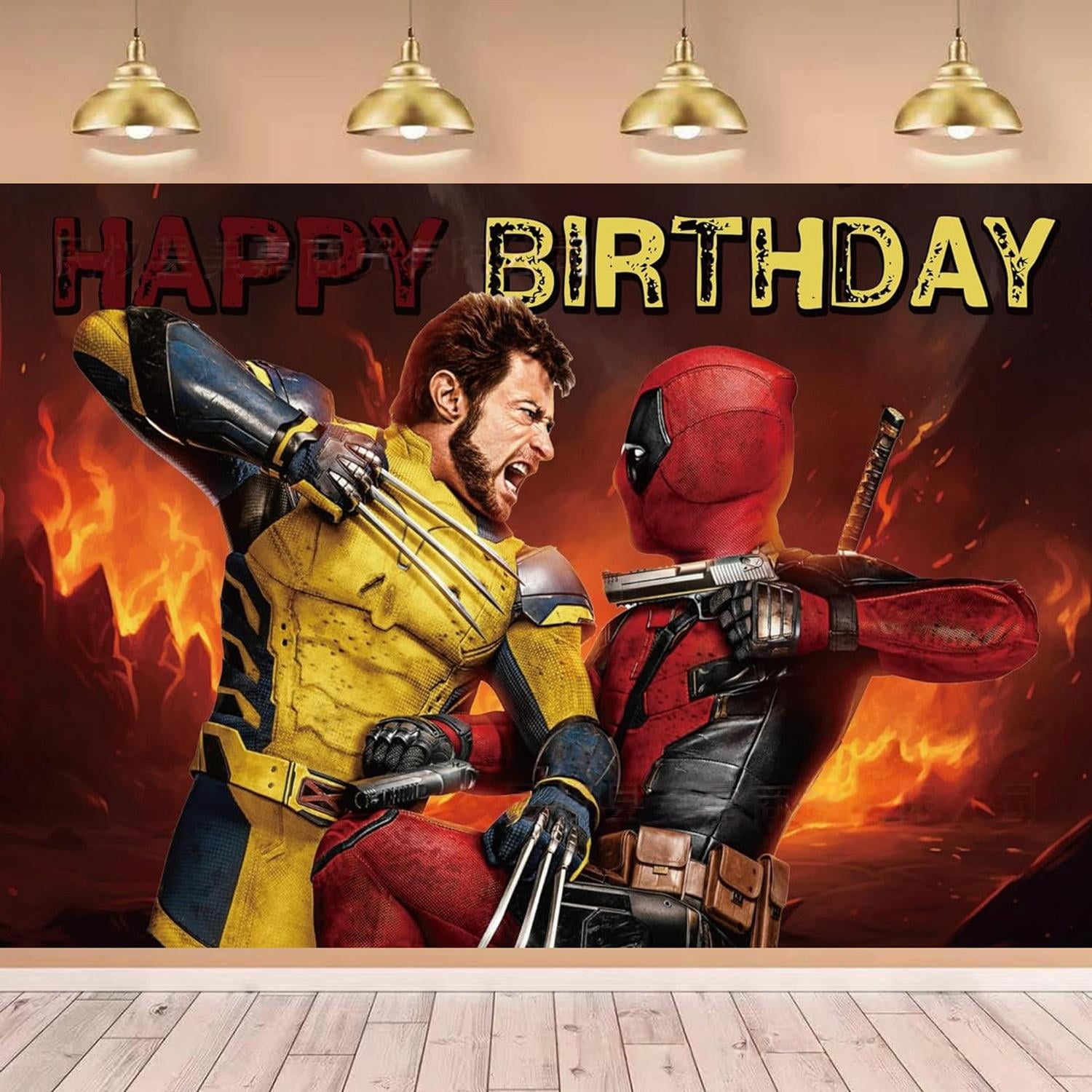 2025 New Dead-pool Wolve-rine Background Cloth Photography Boy Birthday ...