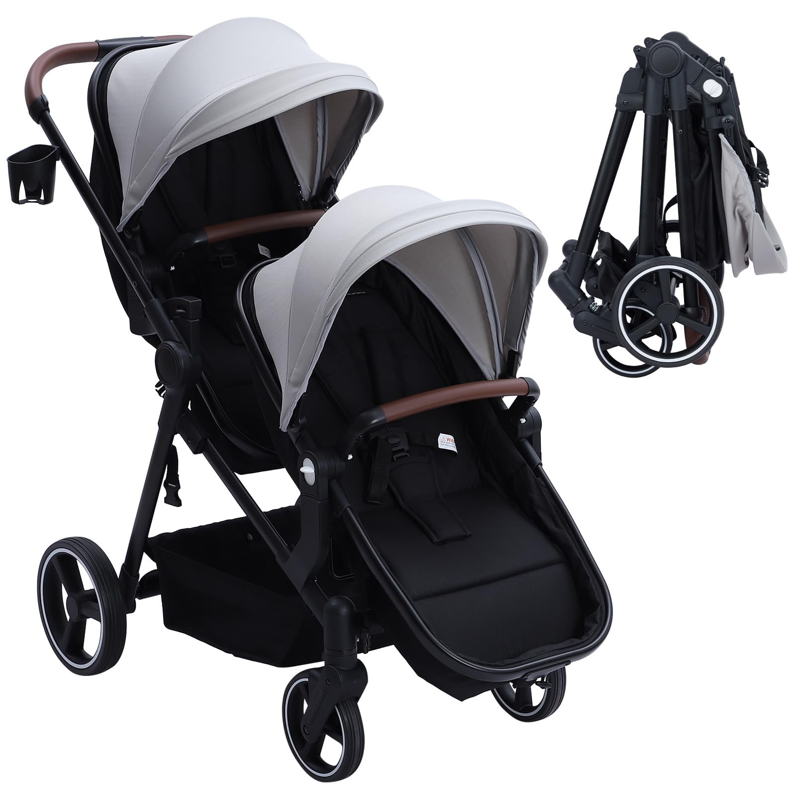 Customer reviews for 2025 New Double Track Tandem Stroller, Foldable ...