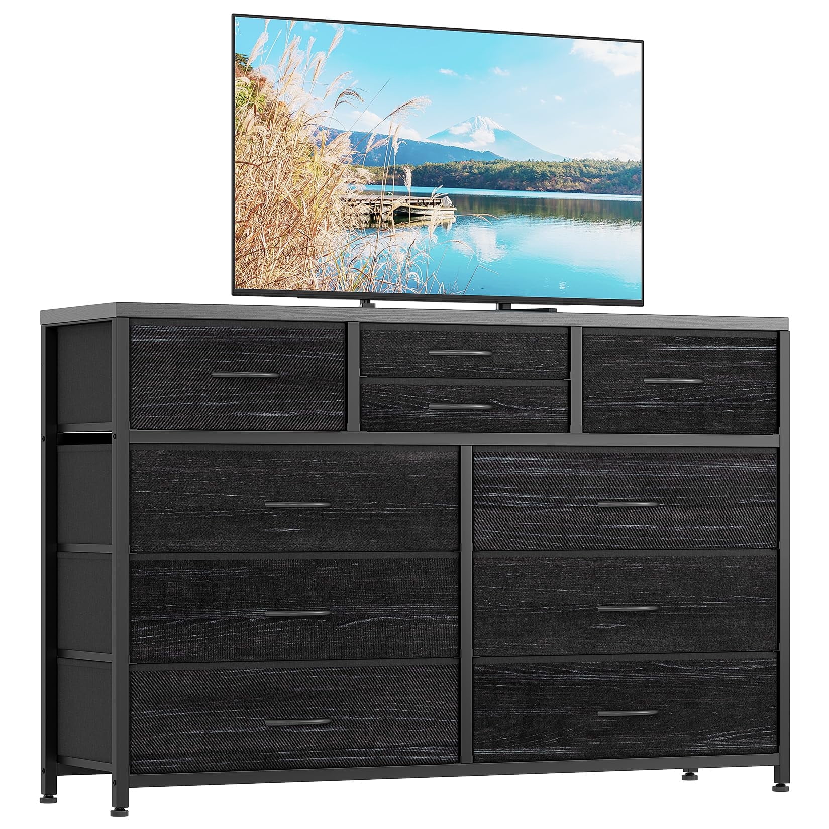 2025 New Dresser TV Stand with 10 Drawers, Media Console Table ...